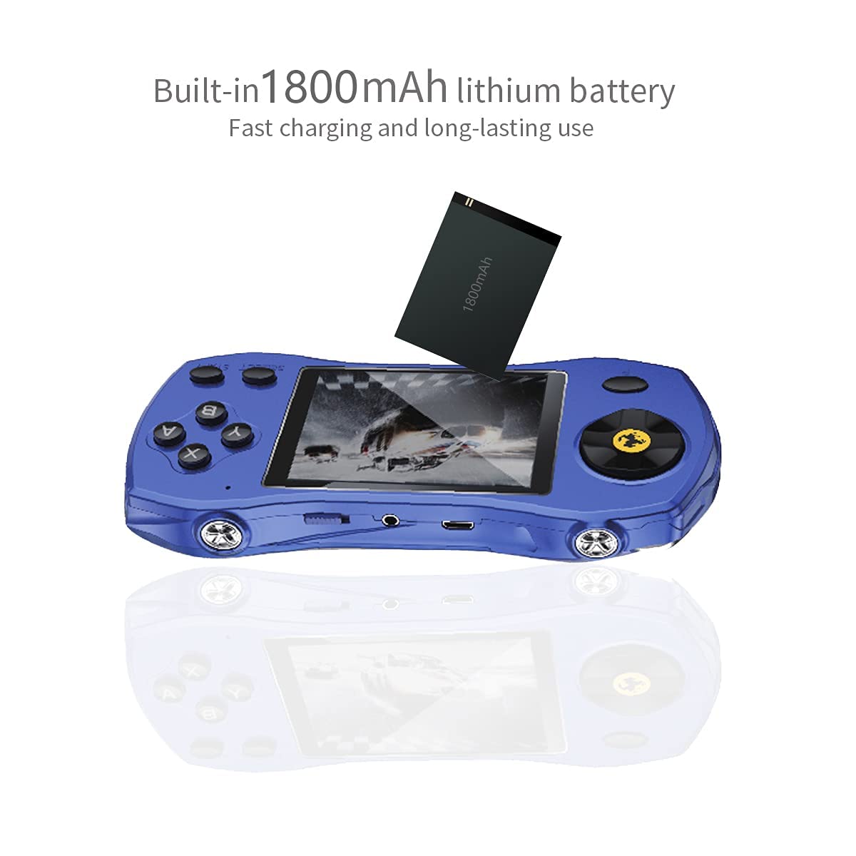 F2 Game Handheld Game Console for Children, Built-in 5000 Retro Classic Games,3.0" LCD Screen Portable TV Output Video Game Player, Best Birthday Gift for Kids and Adult (Kola Blue)