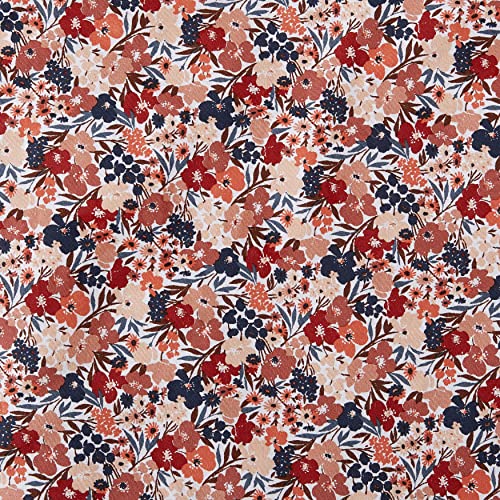 Wrangler- Queen Duvet Cover Set, Reversible Cotton Bedding Set with Matching Sham(s), Casual Home Décor (Prairie Floral Red, Queen)