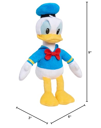 Disney Junior Mickey Mouse Small Plushie Donald Duck Stuffed Animal, Kids Toys for Ages 2 Up by Just Play