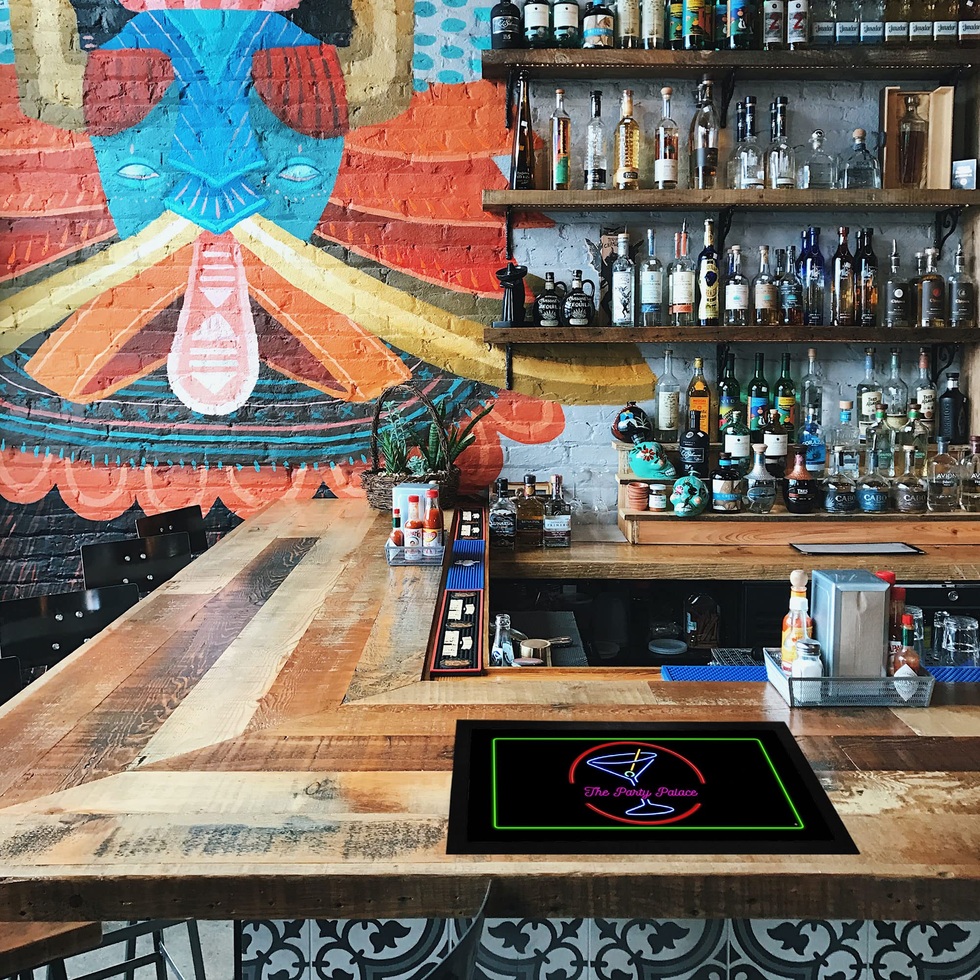 Bar Runner Your Name Cocktail Bar Drip Spill Mat Personalized Bar Gifts