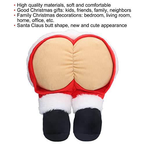 Actaday ZZ0609 Xmas Christmas Cute Butt Throw Pillow Fluffy Santa Claus Butt Appearance Pillow for Neck Support Cushion Travel