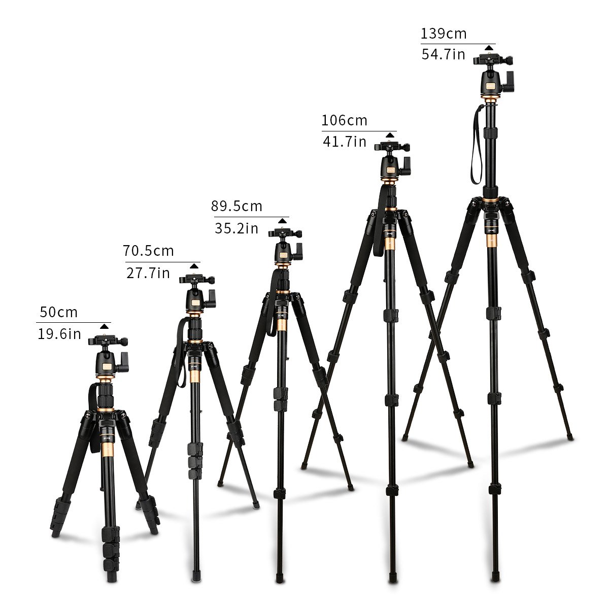 AFAITH Tripod for DSLR Camera, Ultra Compact and Lightweight Aluminum Travel Tripod with 360 Panorama Ball Head Quick Release Plate for Canon, Nikon, Sony, Samsung, Olympus, Panasonic