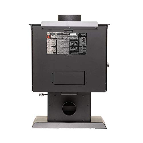 Ashley Hearth AW1120E-P 1,200 Sq. Ft. EPA Certified Pedestal Wood Burning Stove, Black