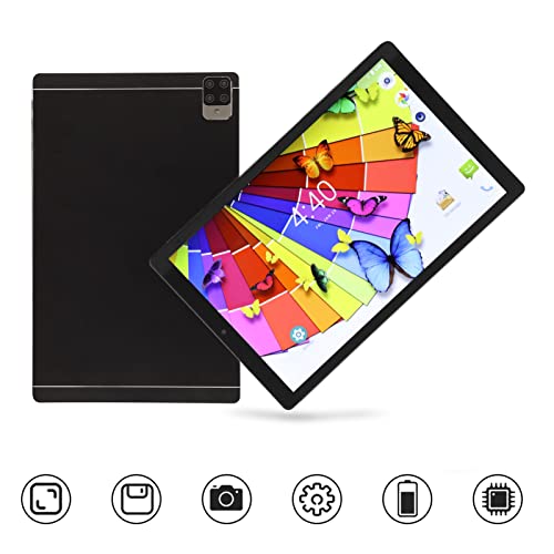 Asixxsix 10 Inch 10 Tablet, 2.4G 5G WiFi 6GB RAM 256GB ROM Octa Core Processor 1920x1200 IPS HD Touch Screen Tablet with 7000mAh Battery, GPS, Dual Camera, Dual SIM Tablet (US Plug)