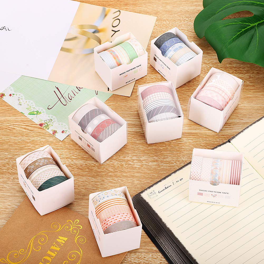 Accmor 40 Rolls Washi Tape Set, Decorative Washi Masking Tape for Scrapbooking, Bullet Journals, Planners, Gift Wrapping,DIY Decor and Craft Supplies