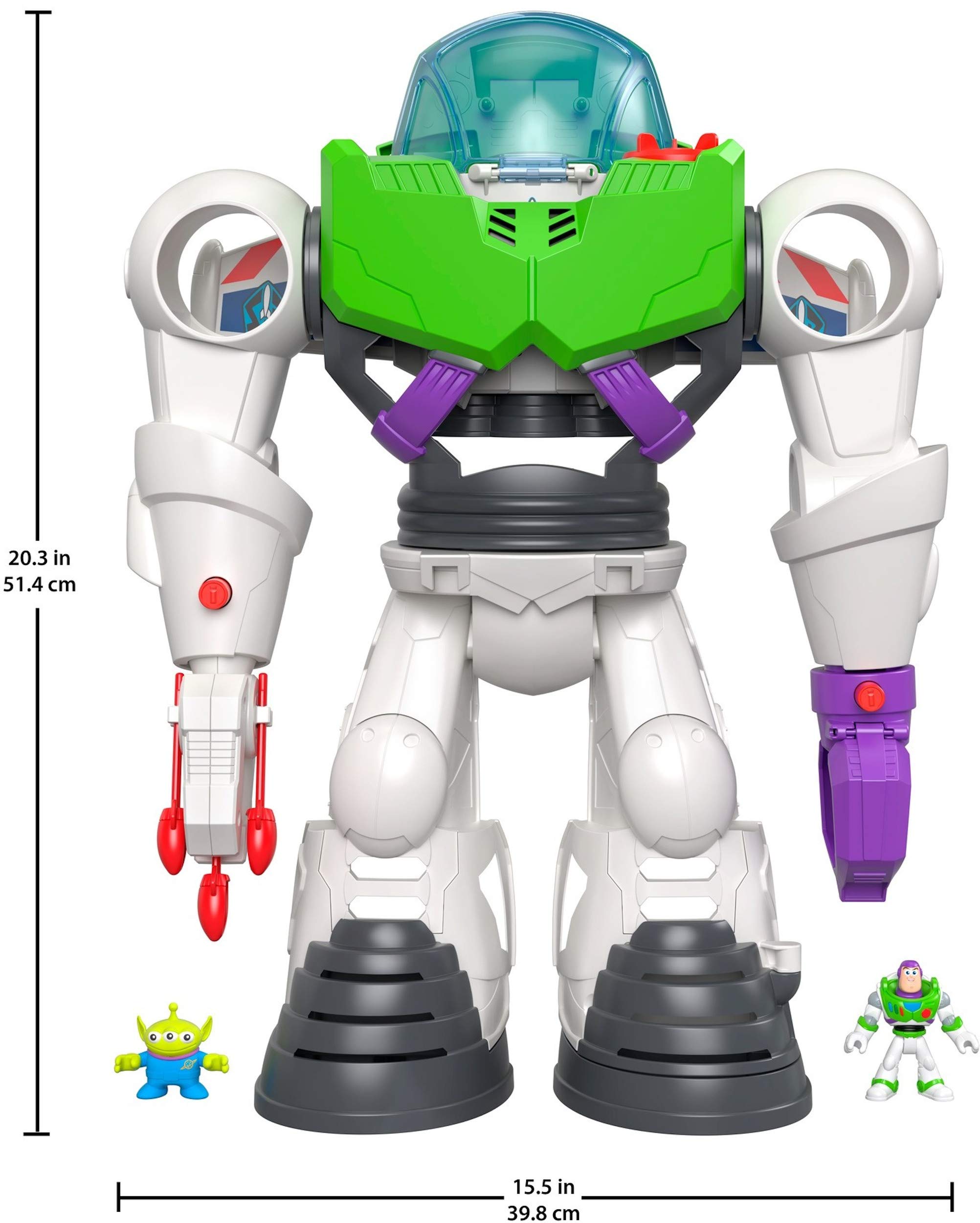 Fisher-Price Imaginext Preschool Toy Disney Pixar Toy Story Buzz Lightyear Robot Playset with Spaceship for Pretend Play Kids Ages 3+ Years
