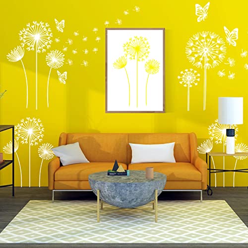 65 Pieces Animal Stencils for Painting, Small Reusable Deer Bear Stencil Template Tree Bee Bird Mountain DIY Craft Paint Stencils for Painting on Wood Wall Card Rock Decor (Dandelion)