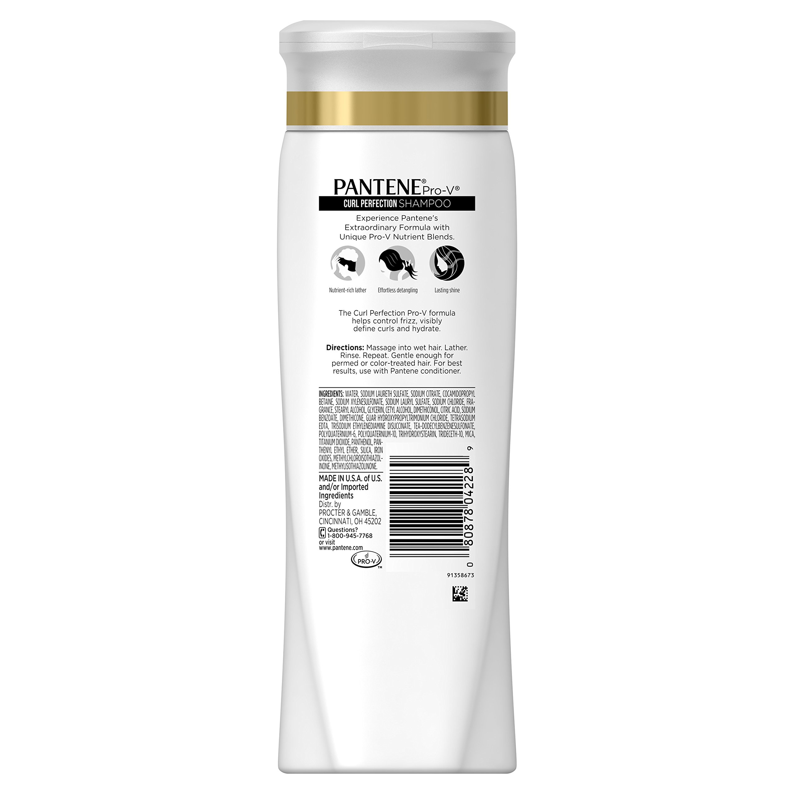 Pantene Pro-V Curl Perfection Shampoo, 12.6 fl oz (Packaging May Vary)