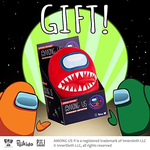 Among Us Plush Impostor | Unique Collectibles |Playable Characters | 10 Inch Doll -Huggable Plushie w/Teeth and Tongue Sticking Out | Kids’ Toys Licensed