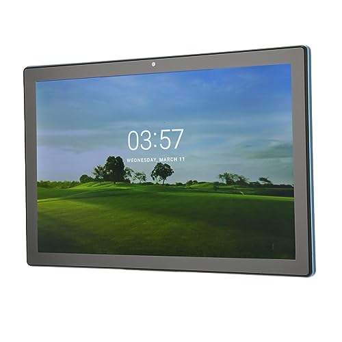Airshi Tablet PC, 6GB RAM 64GB ROM Dual SIM Dual Standby 2MP Front Camera 10.1 Inch Tablet MTK6735 Quad Core for Work for Entertainment for Android10 (Blue)