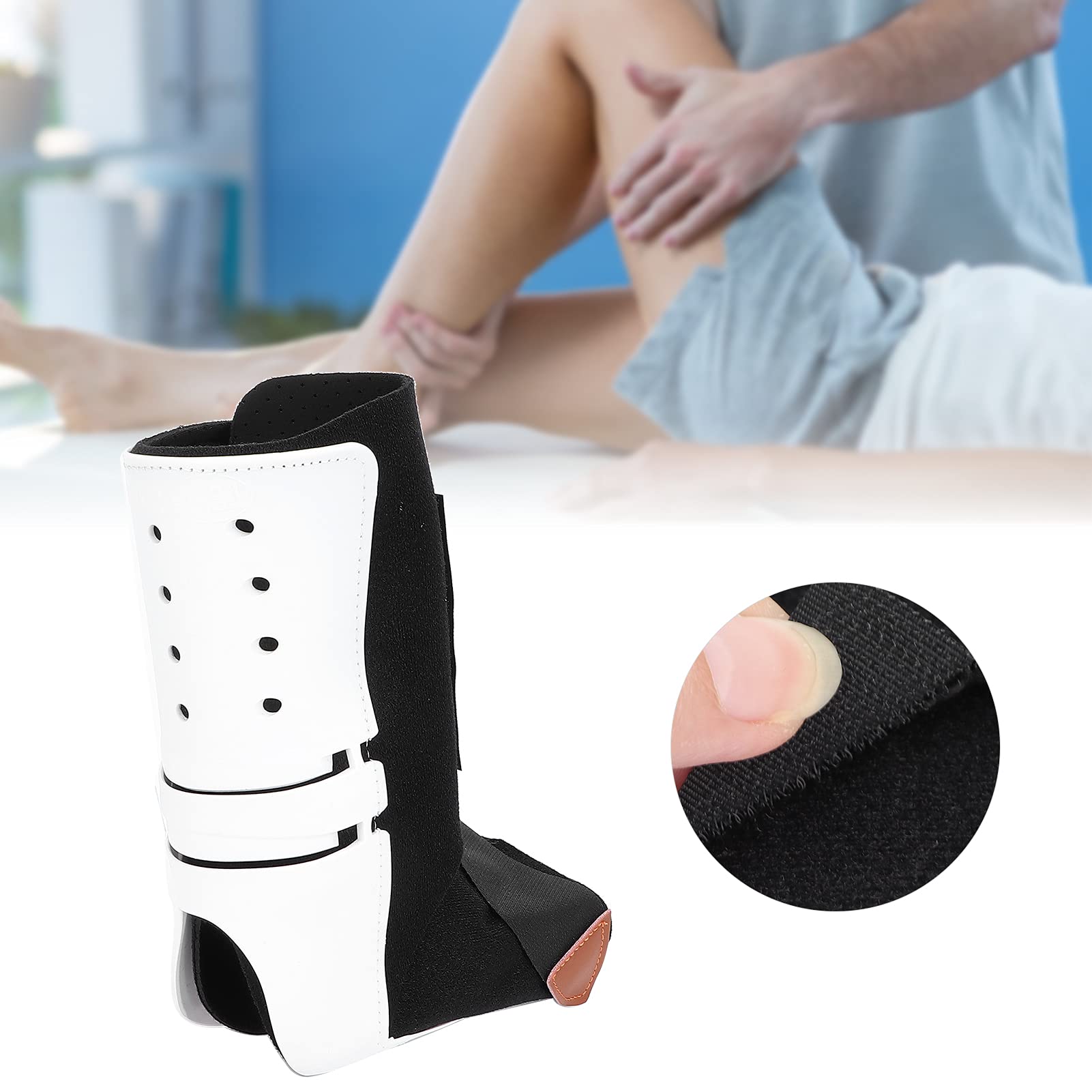 Adjustable Ankle Stabilizer, Strong Ankle Brace Sports Protection Breathable Practical Adjustable Fastener with 1pcs for Ankle Injuries for Sports(Right foot, M)