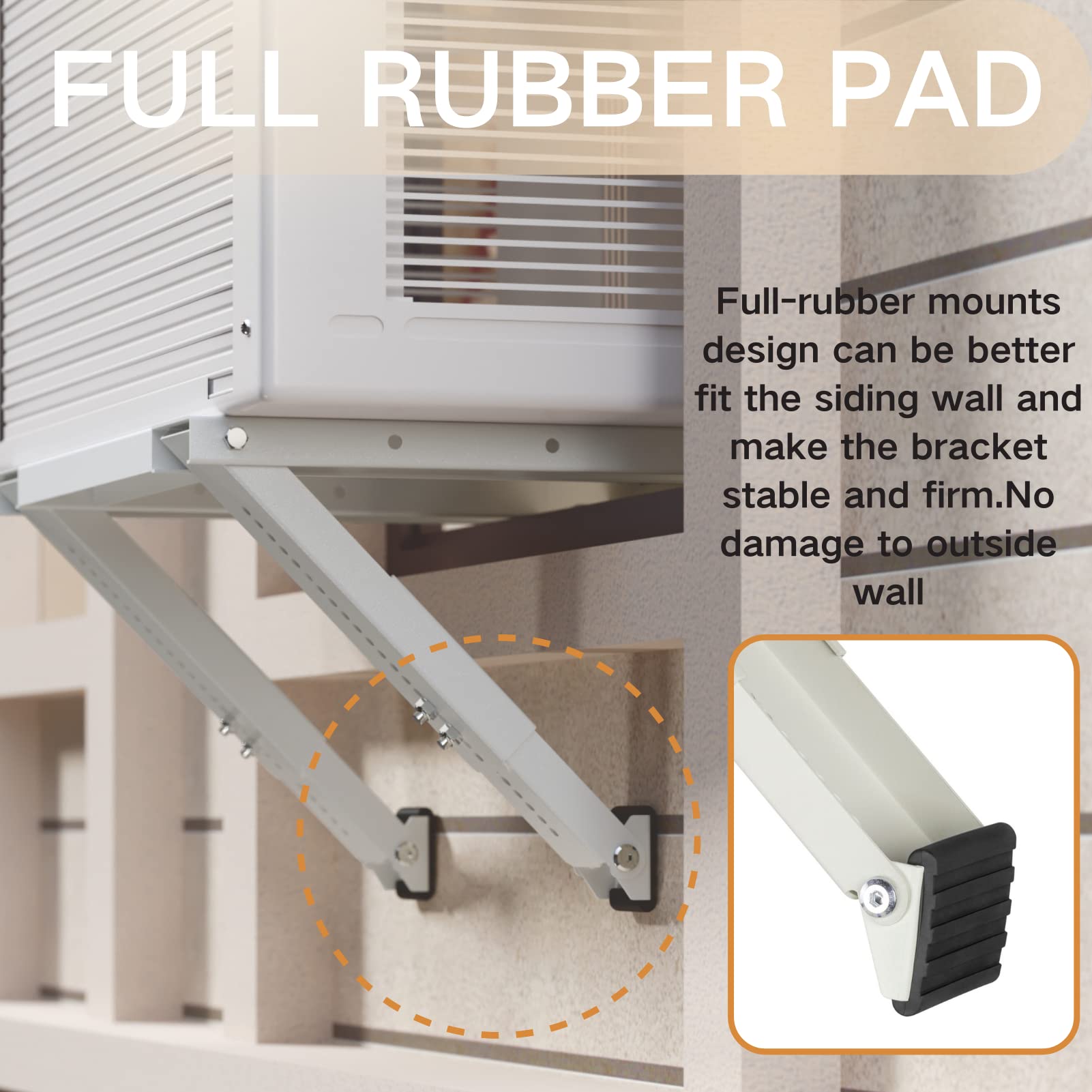 Air Conditioner Support Bracket No Drilling,Easy To Install,Window AC Bracket,Heavy Duty Steel Construction Holds Up To 220 lbs - Fits Most Double or Single Hung Windows