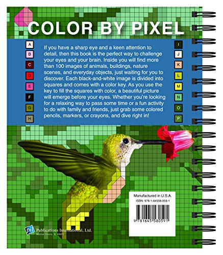 Brain Games - Pixel Pictures: 104 Pictures to Color by Squares