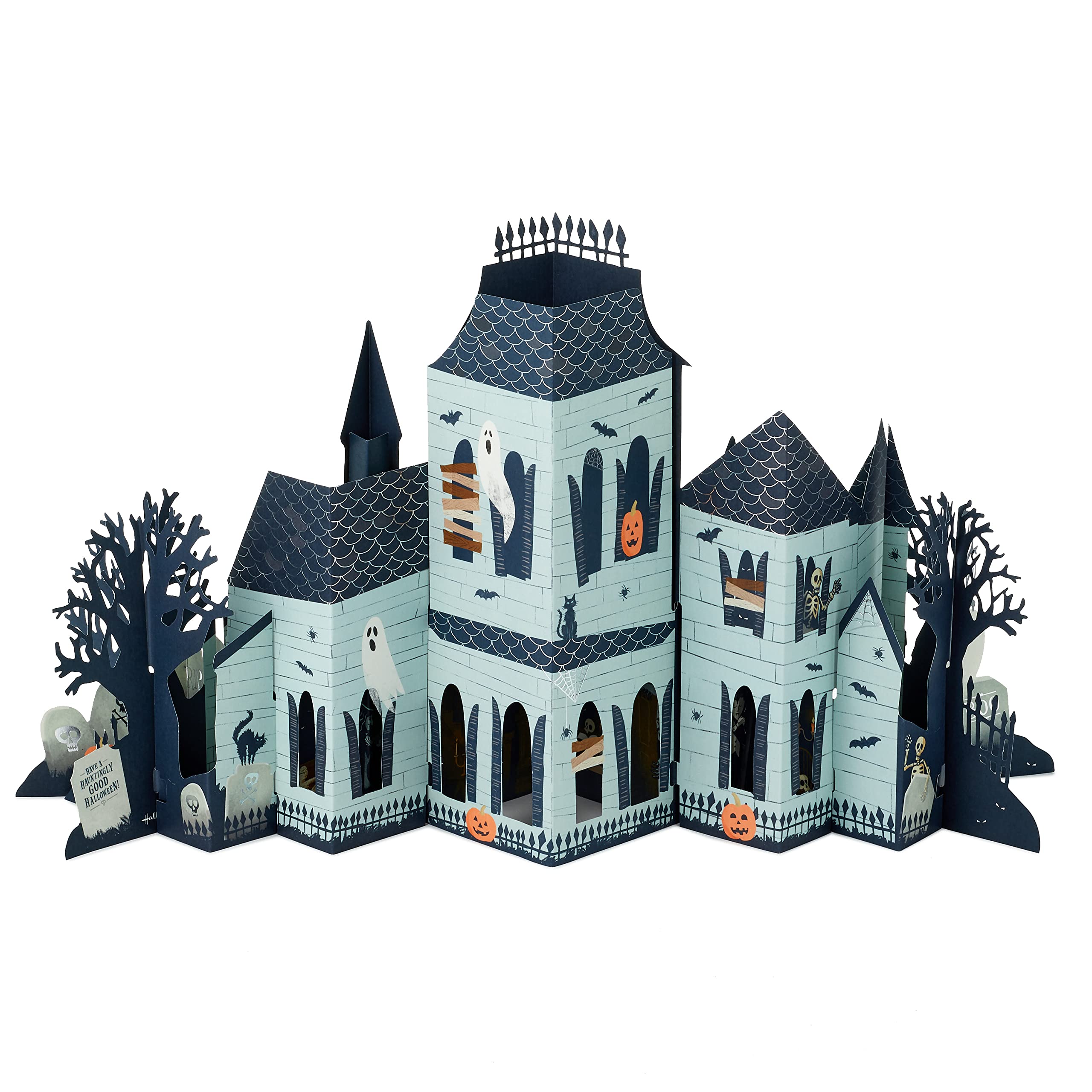 Hallmark Paper Wonder Displayable Jumbo Halloween Card or Centerpiece (Accordion Fold Haunted House)