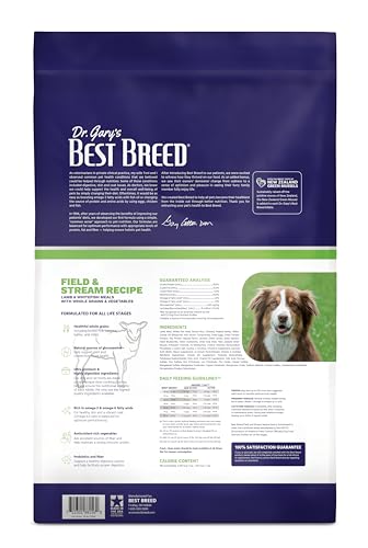 Best Breed Dr. Gary's Field & Stream Recipe, Slow-Cooked in USA, Natural Dry Dog Food for All Breeds and Sizes, 26lbs.