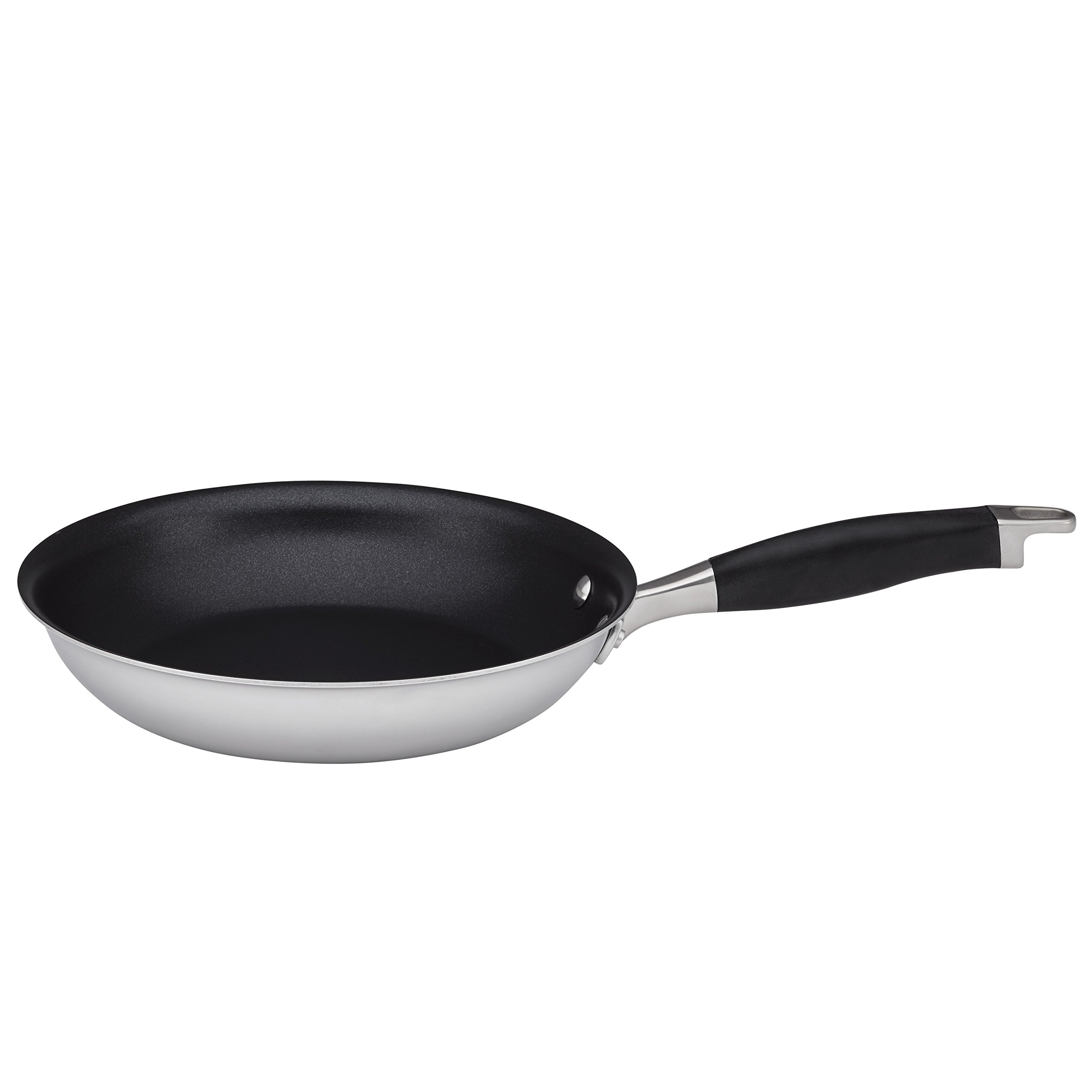 Anolon Advanced Triply Stainless Steel Frying Pan Set / Fry Pan Set / Skillet Set - 10.25 Inch and 12.75 Inch , Silver