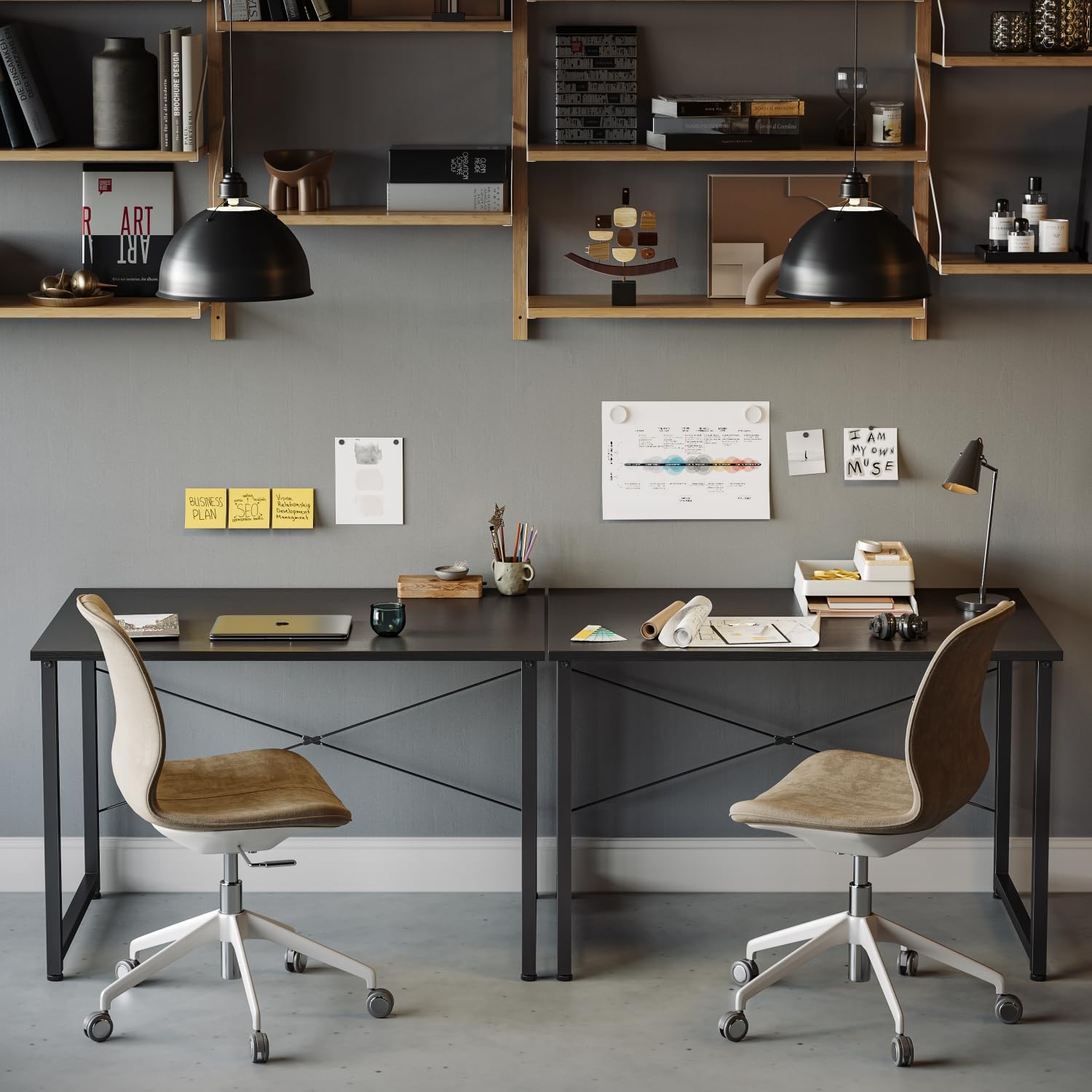 BANTI Computer Desk, 32 inch Home Office Desk, Modern Simple Style PC Table for Home, Office, Study, Writing, Black
