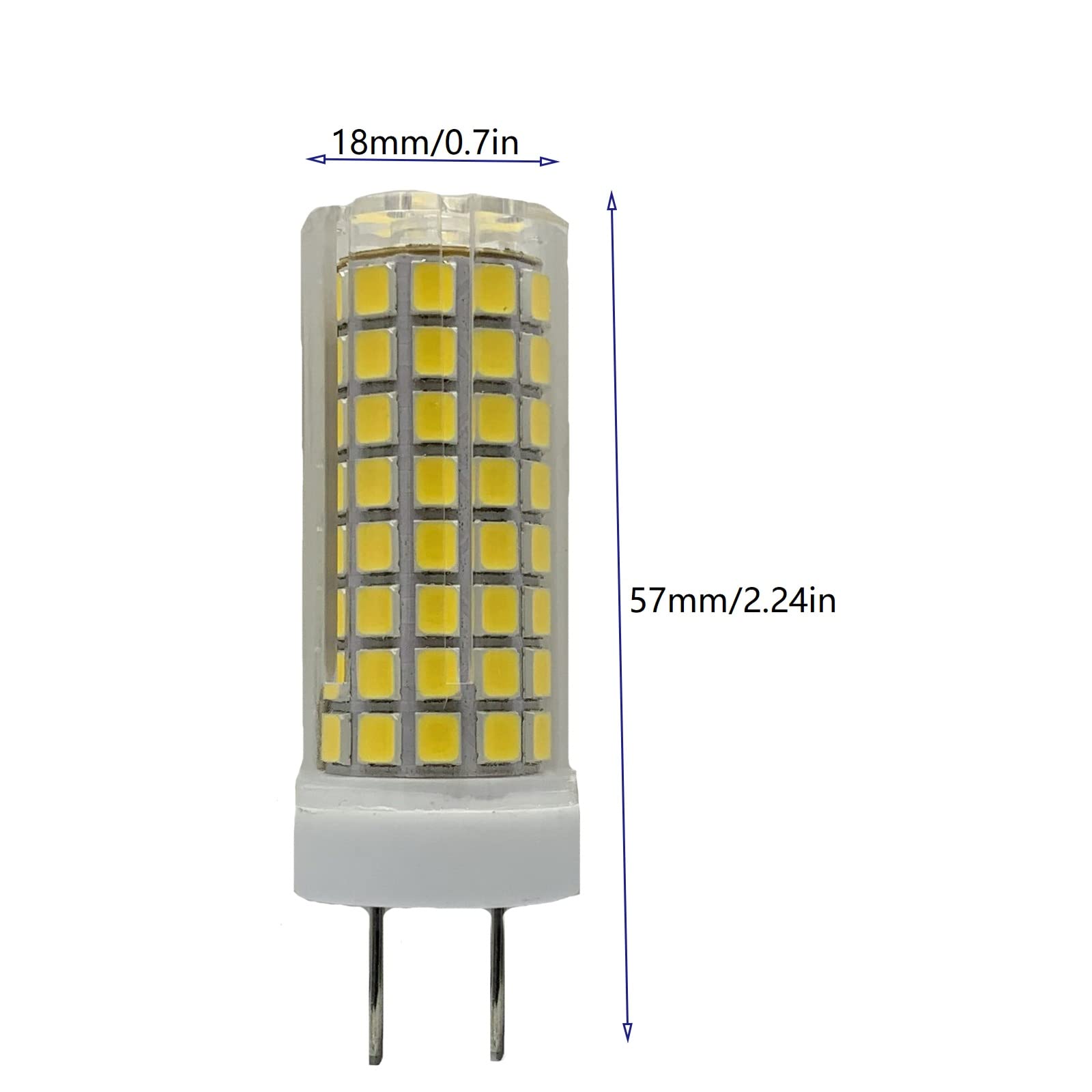 Lxcom Lighting G8 LED Bulb 10W Ceramic Corn Light Bulbs(4 Pack)-2835 SMD 102 LEDs 100W Halogen Bulb Replacement 4000K Natural White 1000LM G8 Base for Kitchen Under Cabinet Counter Lighting Puck Light