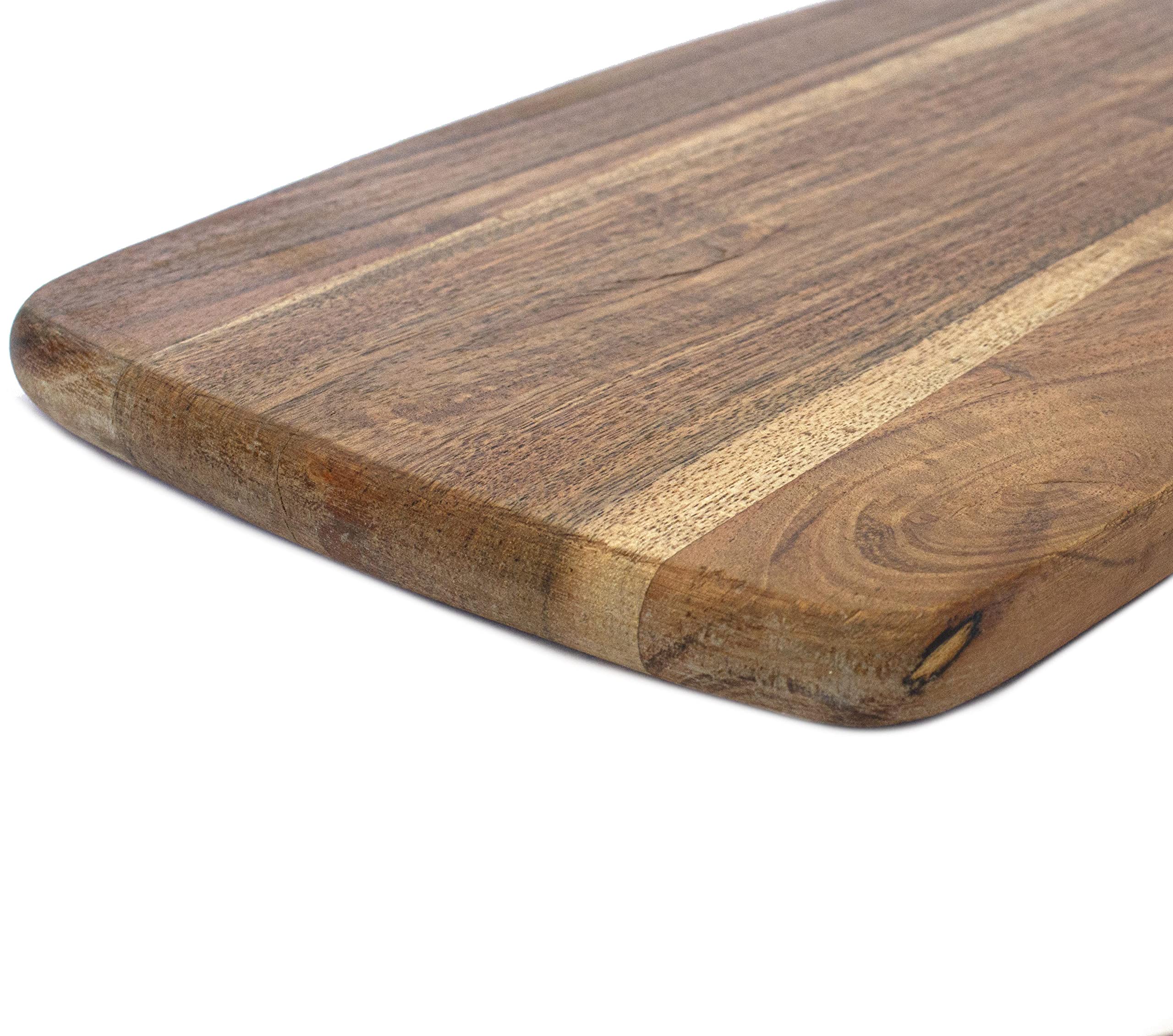 Affinity Decor Wood Cutting Board for Meat Bread Serving Board Charcuterie Board Cutting Board (Beige_17x7")
