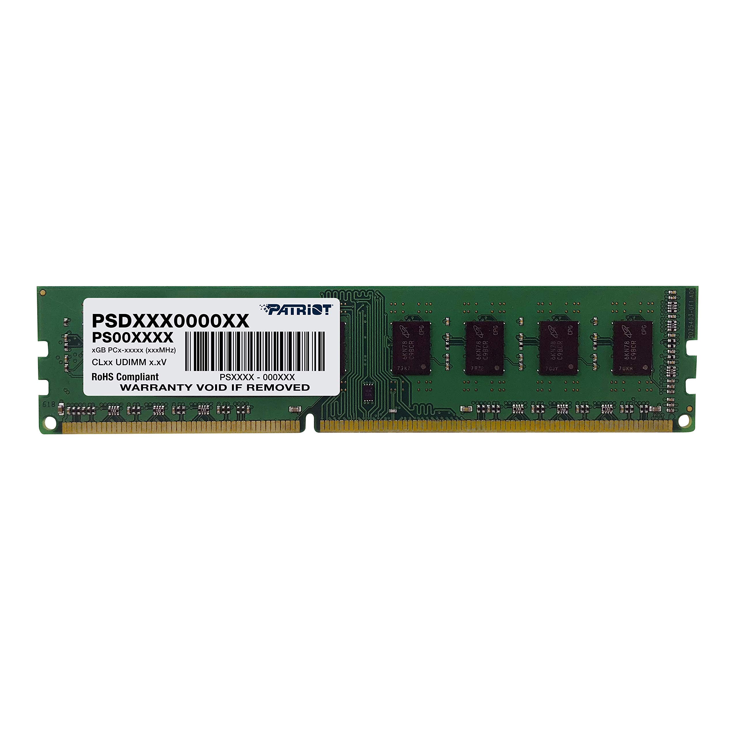 Patriot Signature 4GB DDR3 PC3-12800 (1600MHz) CL11 DIMM Memory Module PSD34G160081