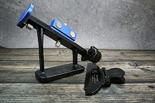 Adjustable Fletching Jig Tool Arrow Fletching Stick Kit Feathers Vanes with Straight Clamp for DIY Archery Arrows Crossbow Bolts (Blue)