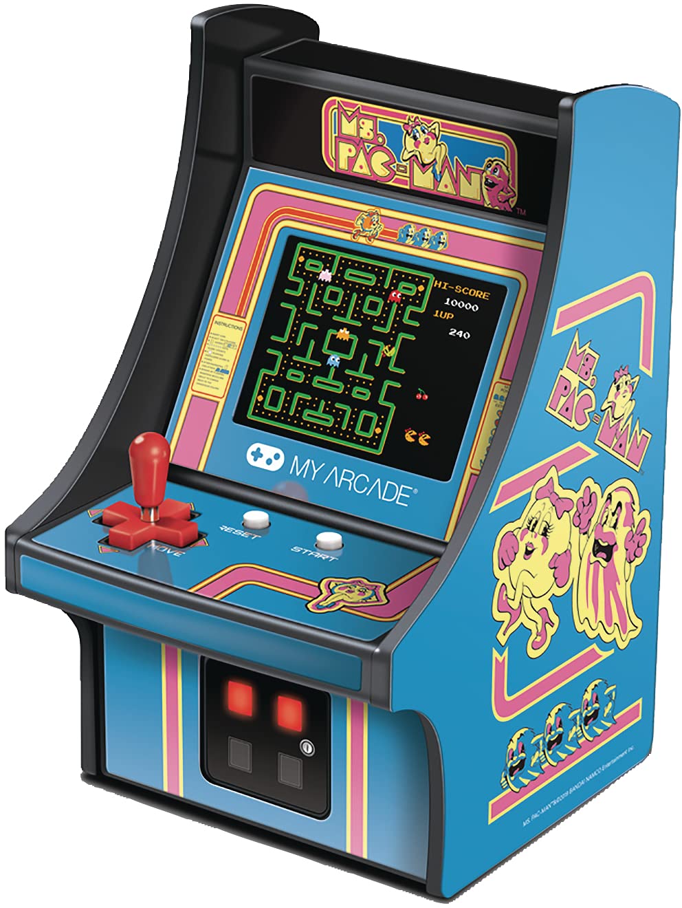 My Arcade Micro Player Mini Arcade Machines: Bubble Bobble and Ms. Pac-Man Video Games, Fully Playable, 6.75 Inch Collectibles, Color Displays, Speakers, Volume Buttons, Headphone Jacks - Electronic Games