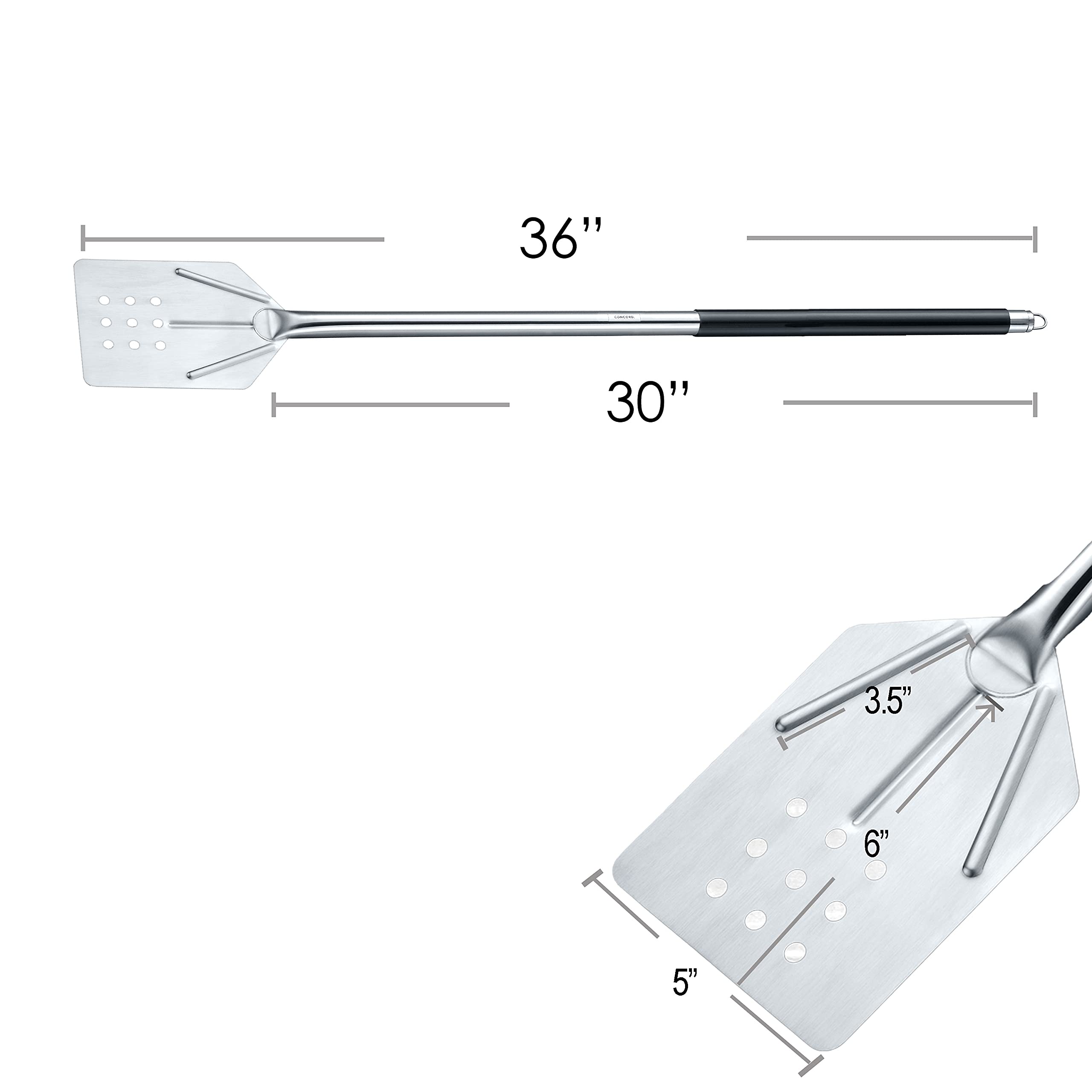 CONCORD 36" Stainless Steel One Piece Deluxe Commercial Grade Mixing Paddle. Great for Home Brewing, Seafood, Crawfish, Shrimp, Crab Boil and more.