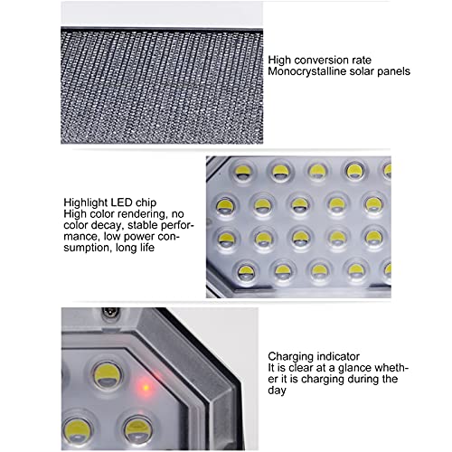 FASJ Solar Wall Lamp, ABS Smart Solar Lawn Light for Home for Decoration for Courtyard Garden for Lighting