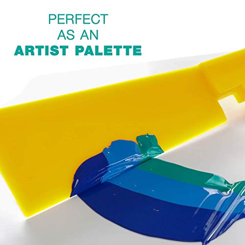 Custom Shop 12" x 12" Autobody Filler Plastic Mixing Board/Pallete (Pack of 2) with 5 Inch Body Filler Spreaders (Pack of 10) for Automotive Body Fillers, Putties and Glazes