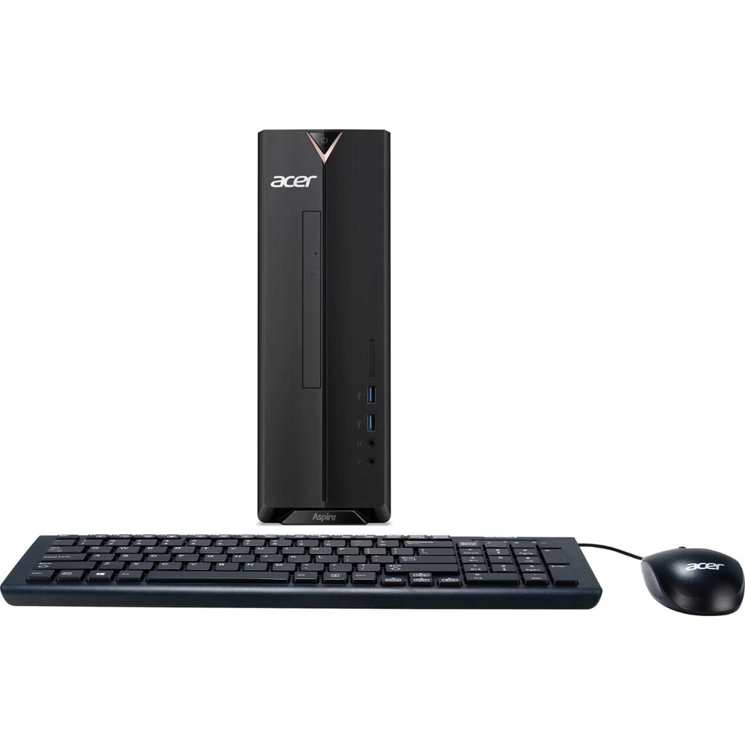 acer Aspire Tower Desktop, Intel Celeron J4125 Processor, 12GB RAM, 1TB PCIe SSD, DVD, HDMI, VGA, Wi-Fi, Wired KB & Mouse, Windows 11 Home, Black