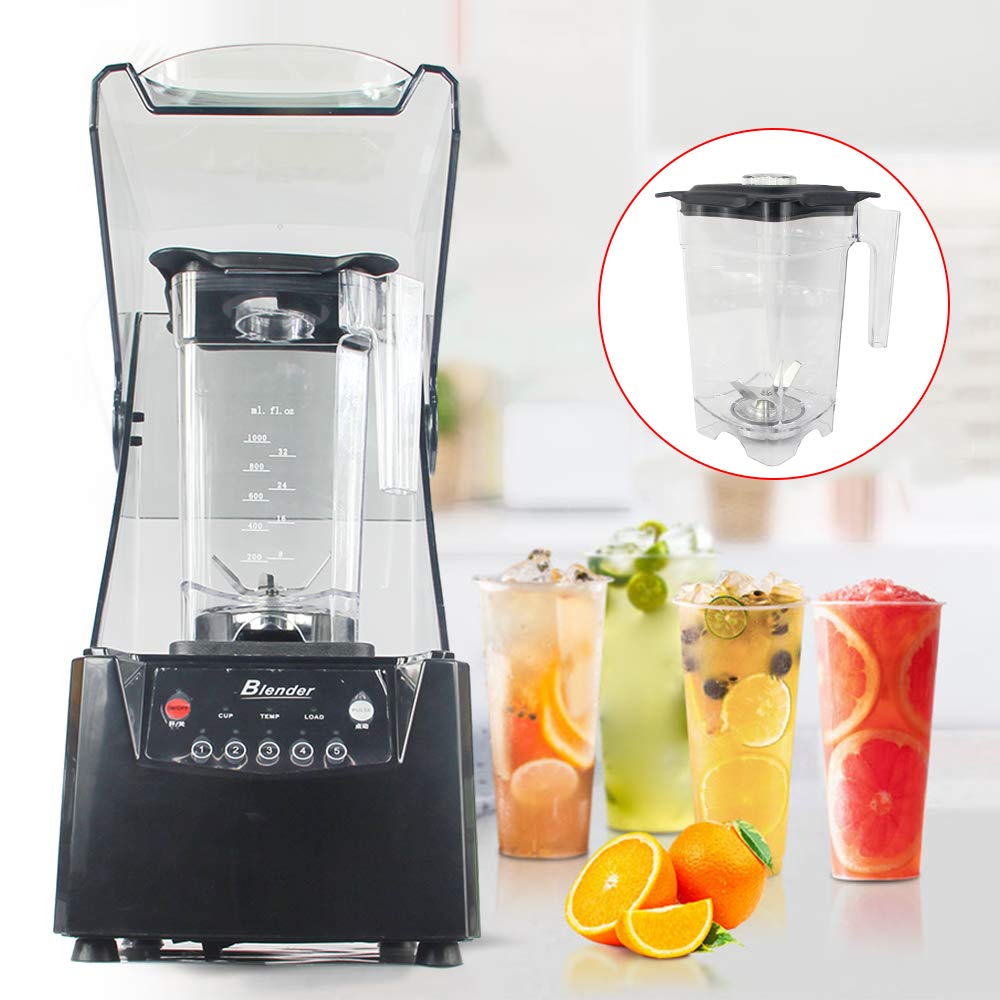 PIOJNYEN Commercial Blender 2600W Professional Soundproof Blender Multifunctional Smoothie Blenders Countertop Blenders with Shield Sound Enclosure Fruit Juicer Smoothie Blender Mixer (Style #1)