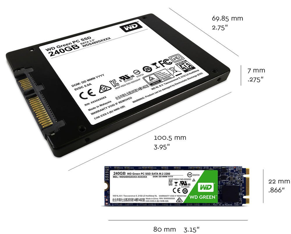 Western Digital 240GB Green 2.5" Internal Solid State Drive Model WDS240G1G0A