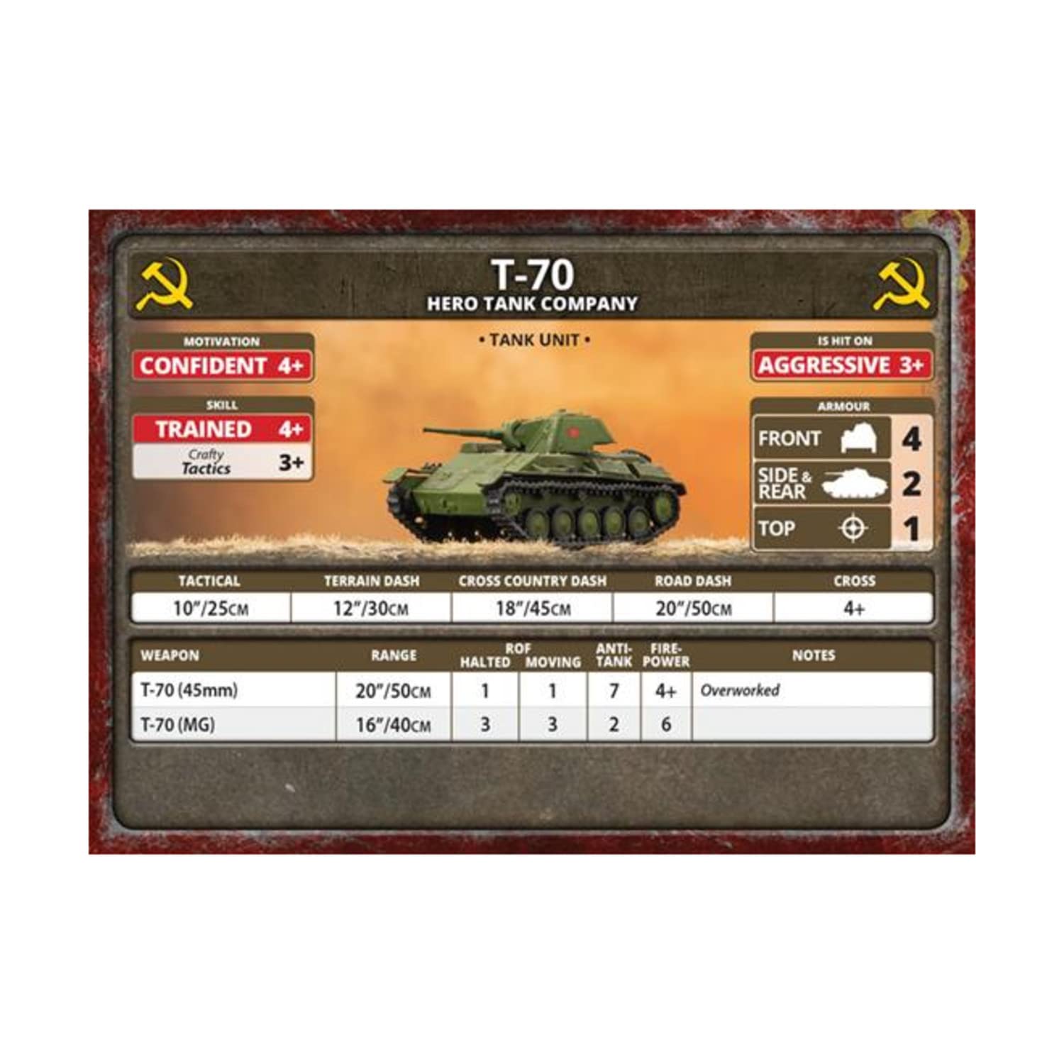 Flames of War Late War: Soviet T-70 Tank Company (SBX68)
