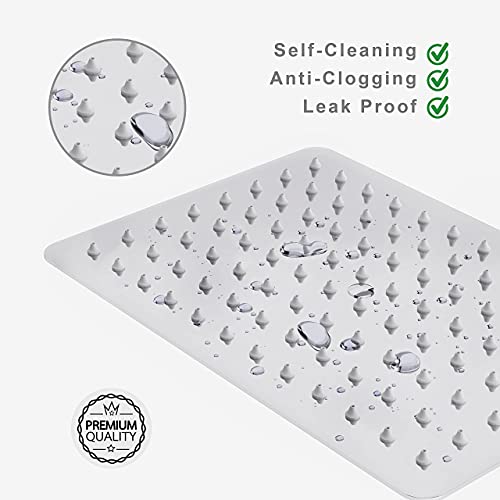Blue Ocean 10"x7" SHK08 Ultra Thin Premium Stainless Steel Bath Rainfall Shower Head | Adjustable Brass Swivel Ball Joint
