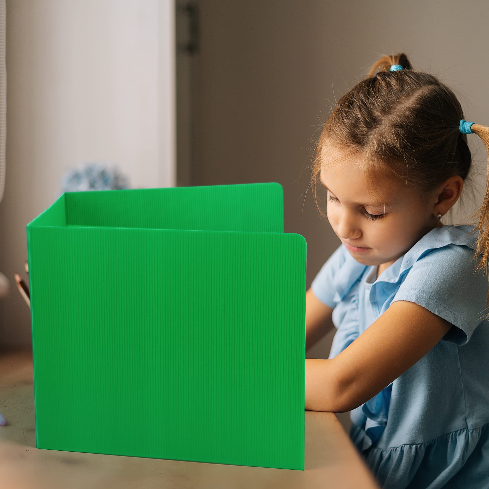 Aodaer 36 Pack Plastic Privacy Shields for Student Classroom Privacy Folders for Desks with Colorful Name Labels Classroom Privacy Boards Desk Dividers for Students Classroom Must Haves