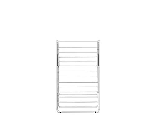 Brabantia HangOn Laundry Drying Rack (82ft / Fresh White) Compact, Foldaway, Adjustable Indoor Stainless Steel Clothes Horse