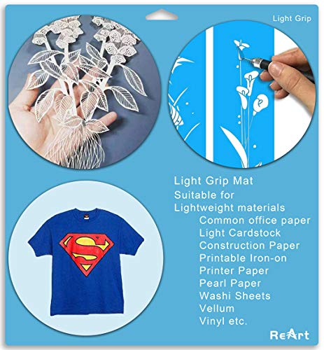 ReArt Cutting Mat Variety 6 Packs for Silhouette Cameo 4/3/2/1 - Strong, Standard, Light Grip, 12in x 12in x 3 Packs, 12in x 24in x 3 Packs.