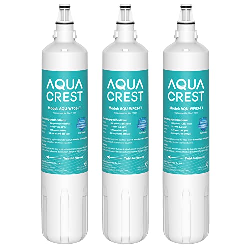 AQUA CREST F-1000,F-2000 Under Sink Water Filter, Model No.AQU-WF03-F1, Replacement for F-1000,F-2000 and AquaPure AP Easy C-Complete, Pack of 3