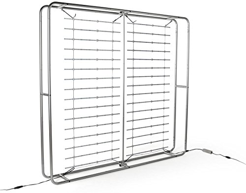 Displays2go, Backlit Backdrop Frame, Molded Plastic and Aluminum Construction – Silver and Black (YD101FR)