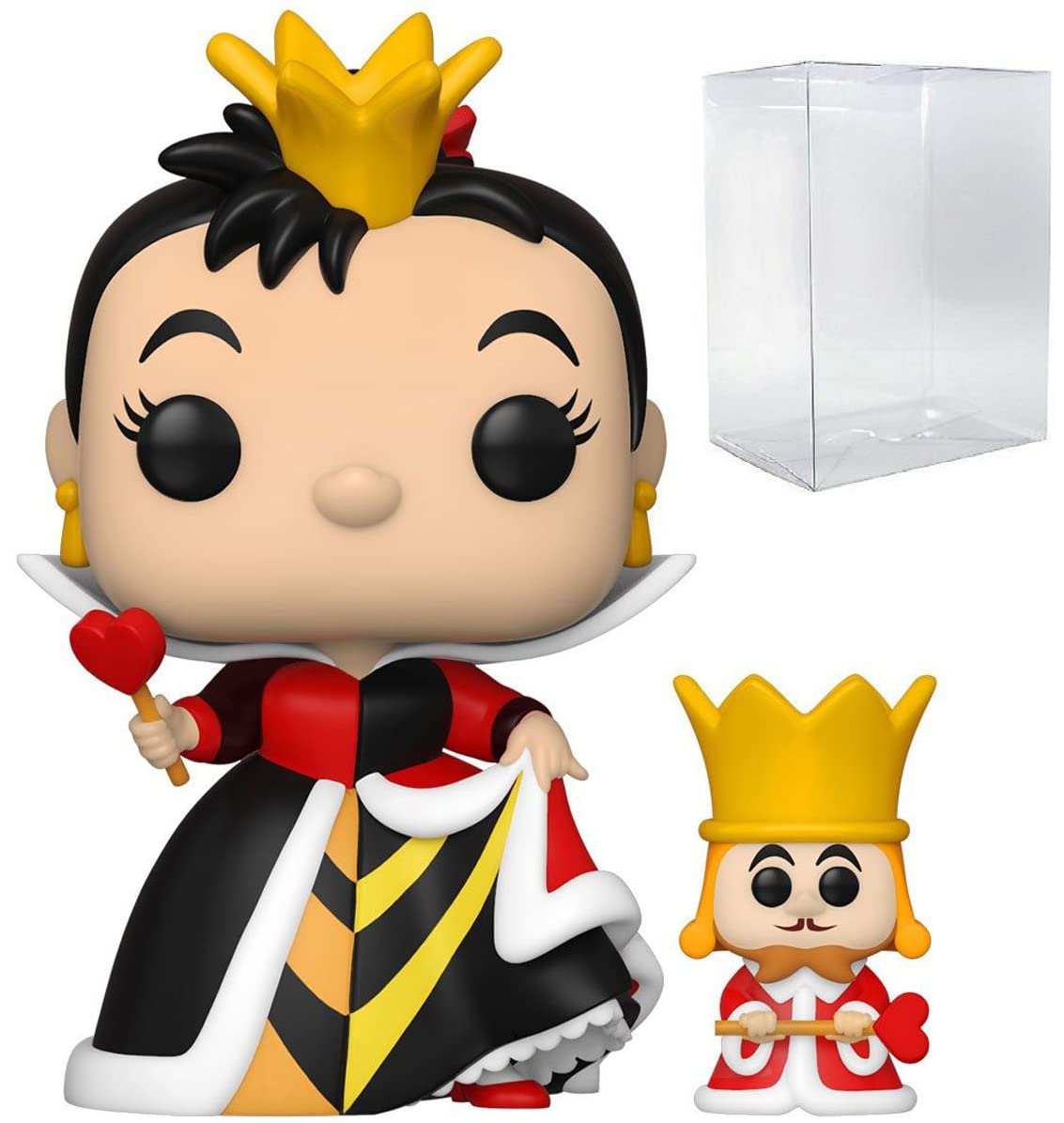 POP Disney: Alice in Wonderland 70th - Queen of Hearts with King Funko Vinyl Figure (Bundled with Compatible Box Protector Case)