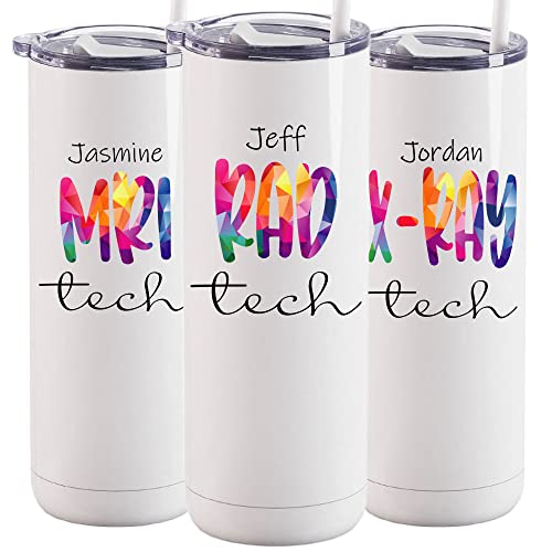AVITO Personalized Radiologist Tumbler- Vacuum Insulated- 20 oz Tumbler with Closing Lid and Straw - Rad Tech Gift - Radiology Tech Gift