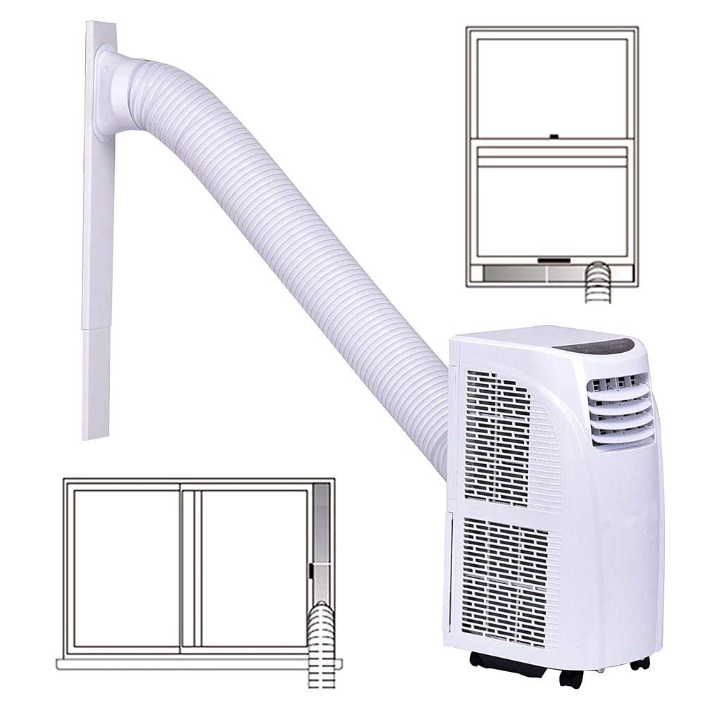 ANTFEES Portable Air Conditioner Replacement Window Vent Kit Plate,Adjustable Length Sliding Glass Doors AC Vent Kit for 15cm/5.9" Exhaust Hose