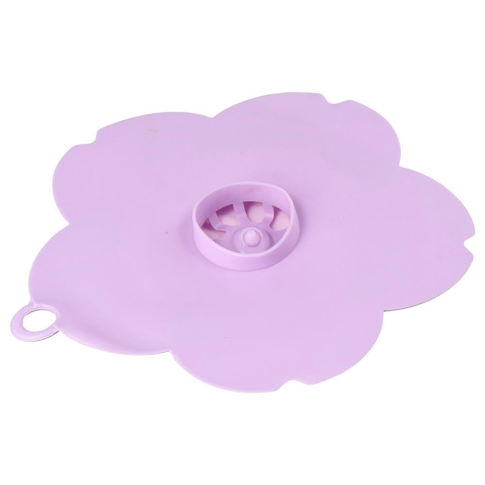 hobbyme 4 PCS Large Shower Drain Stopper, Flower Pattern Silicone Hair Catcher Bathtub Drain Stopper, 2 in 1 Press Kitchen Sink Strainers Protectors Cover, Upgrade Easy to Install