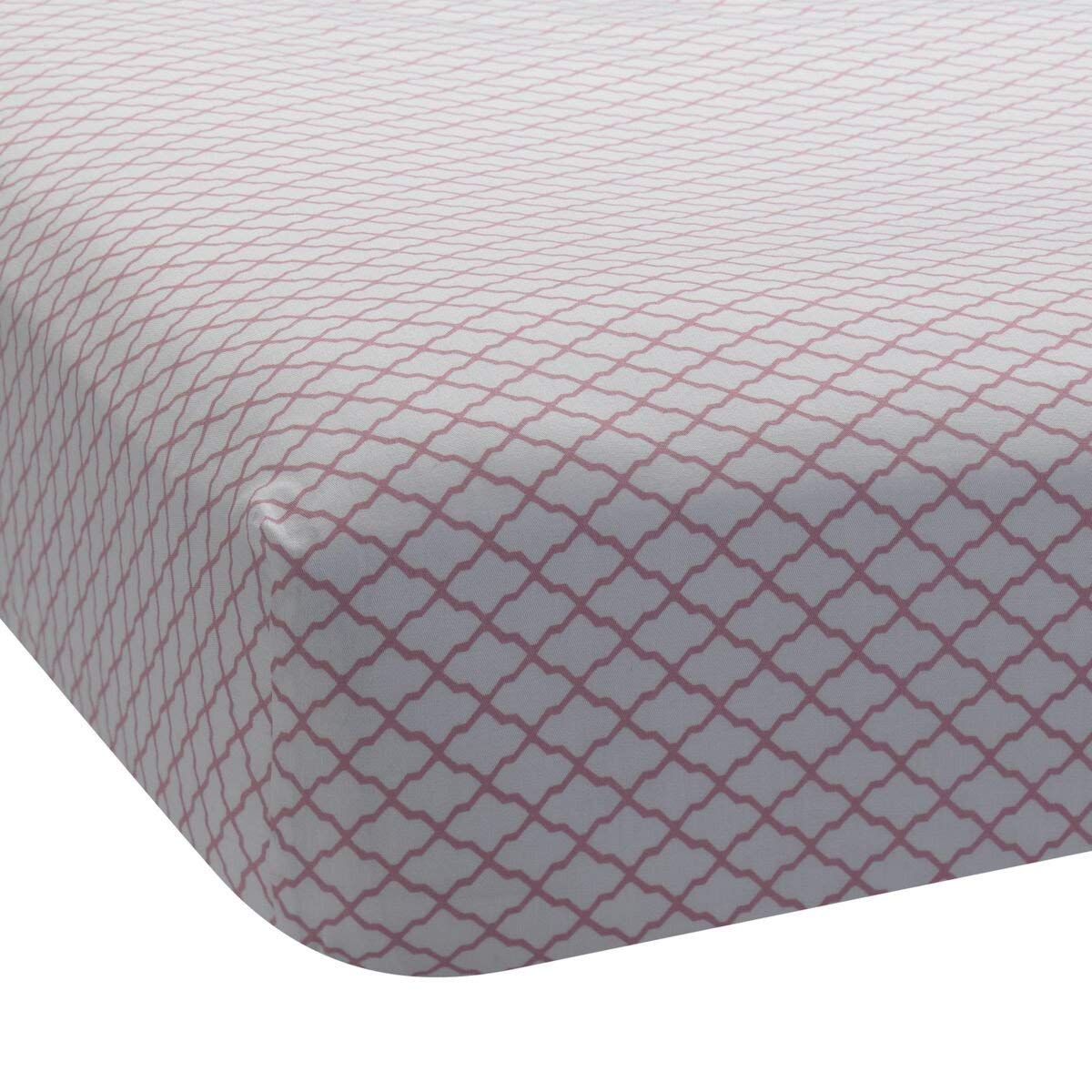Lambs & Ivy Bunny Collection Fitted Sheet, Lattice