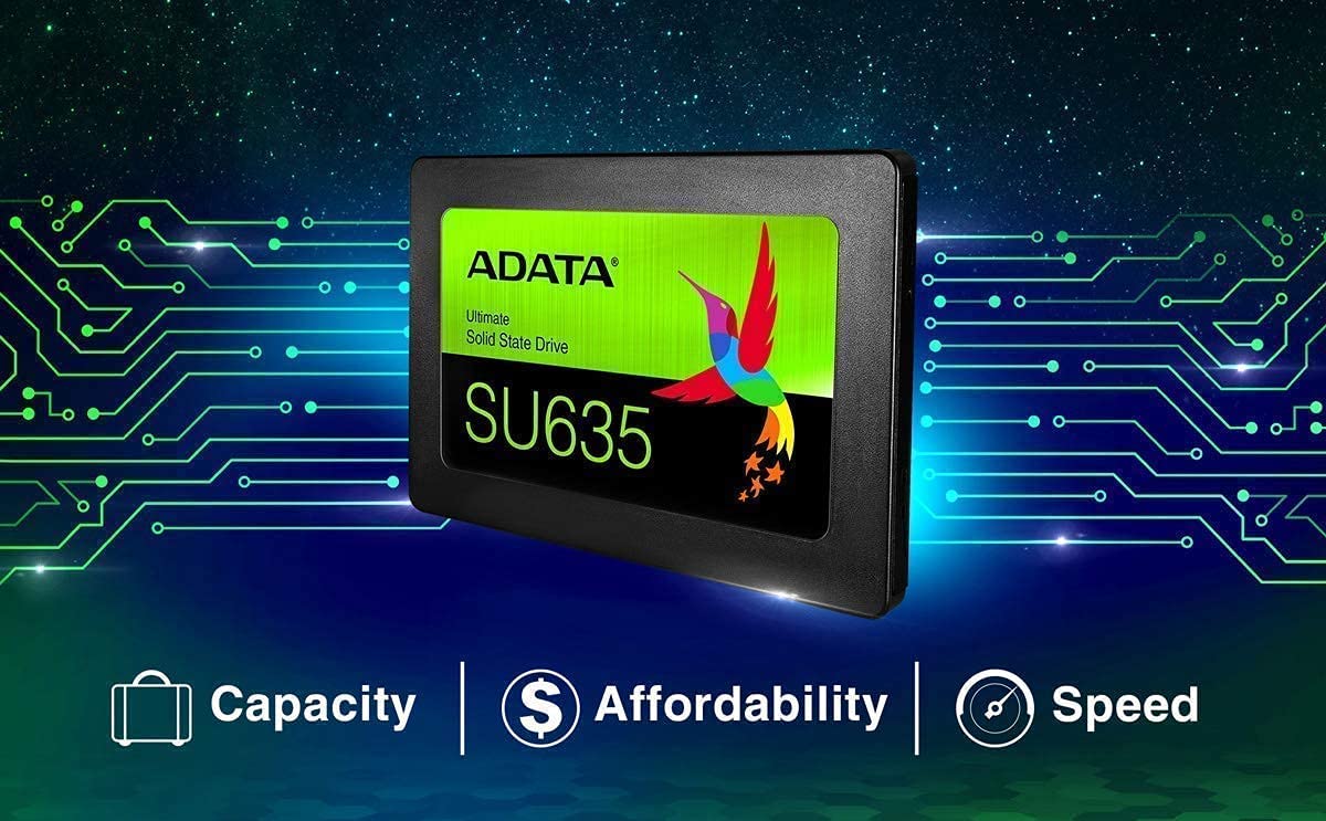 ADATA SU635 240GB 3D-NAND SATA 2.5 Inch Internal SSD with 2.5/3.5 inch SSD Bracket Bundle (ASU635SS-240GQ-R-TRAY)