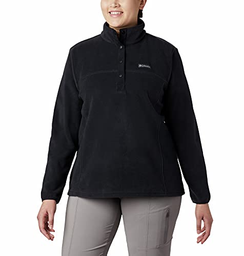 Columbia Women's Benton Springs 1/2 Snap Pullover, Black, X-Small
