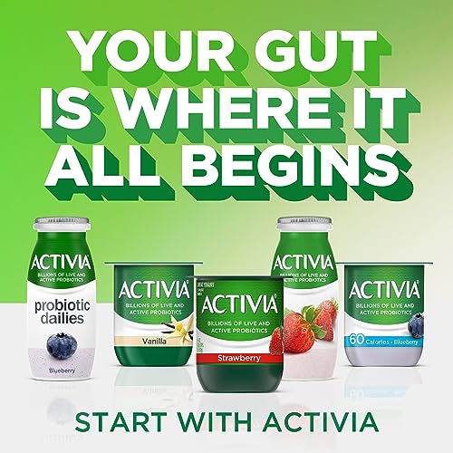Activia Black Cherry and Mixed Berry Probiotic Yogurt, Delicious Lowfat Yogurt Cups to Help Support Gut Health, 12 Ct, 4 OZ
