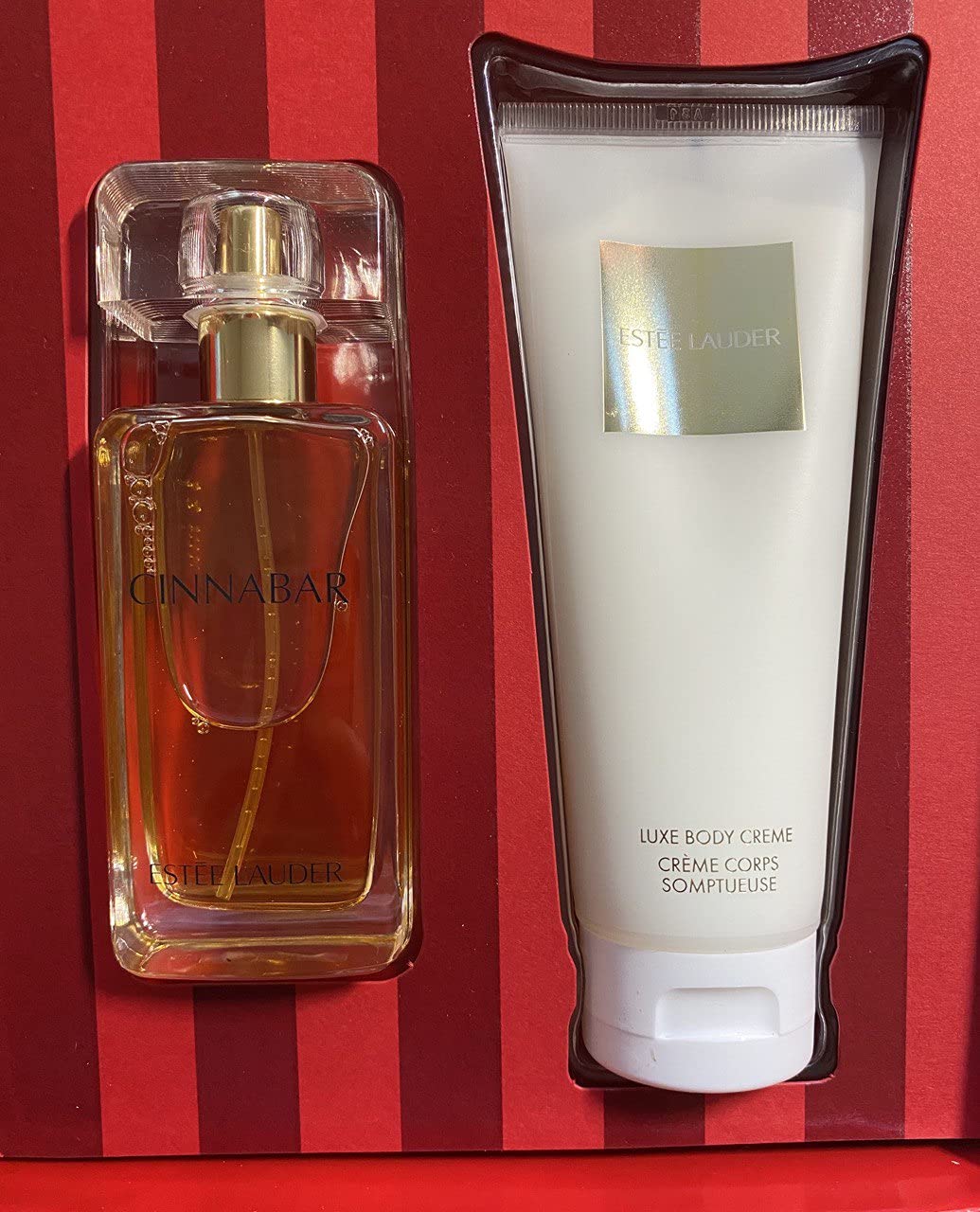 Estee Lauder Cinnabar Exotic Duo Eau De Parfum 1.7 Fl. Oz. Body Lotion 3.4 Fl. Oz. For Women Set