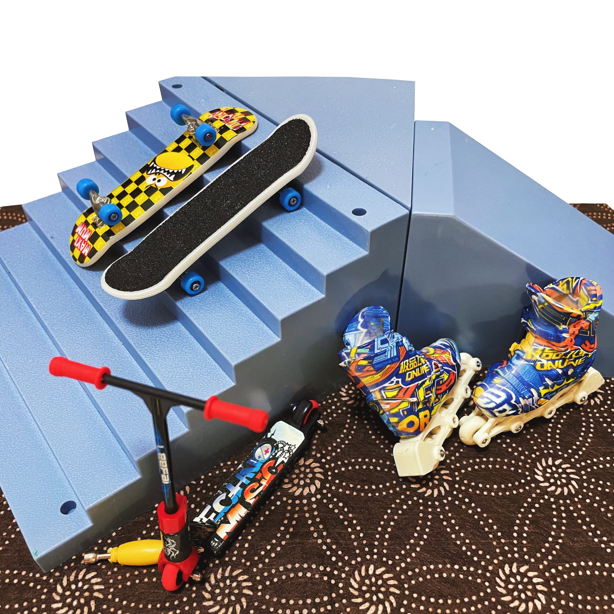 Finger Mini Skateboards and Tech Skateboards Deck,with 2 Fingerboards Skateboards,Suitable for Fingerboard Training Best Gift Ideas for 5 6 7 8 Year Old Teenage Girls/Boys (Standard Edition)