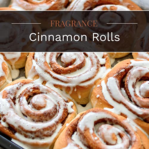 Candle-lite Scented Candles, Cinnamon Rolls Fragrance, One 18 oz., Brown Color & Scented Candles, Creamy Vanilla Swirl Fragrance, One 18 oz. Single-Wick Aromatherapy Candle, Off-White Color